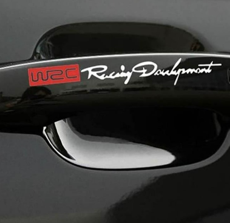 (Design 9) Sticker Vinyl Car Door Handle Stickers "Racing Development ...
