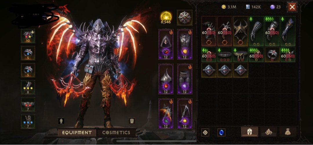 Diablo immortal 6.5k RESO ANU demon hunter account, Video Gaming, Video ...