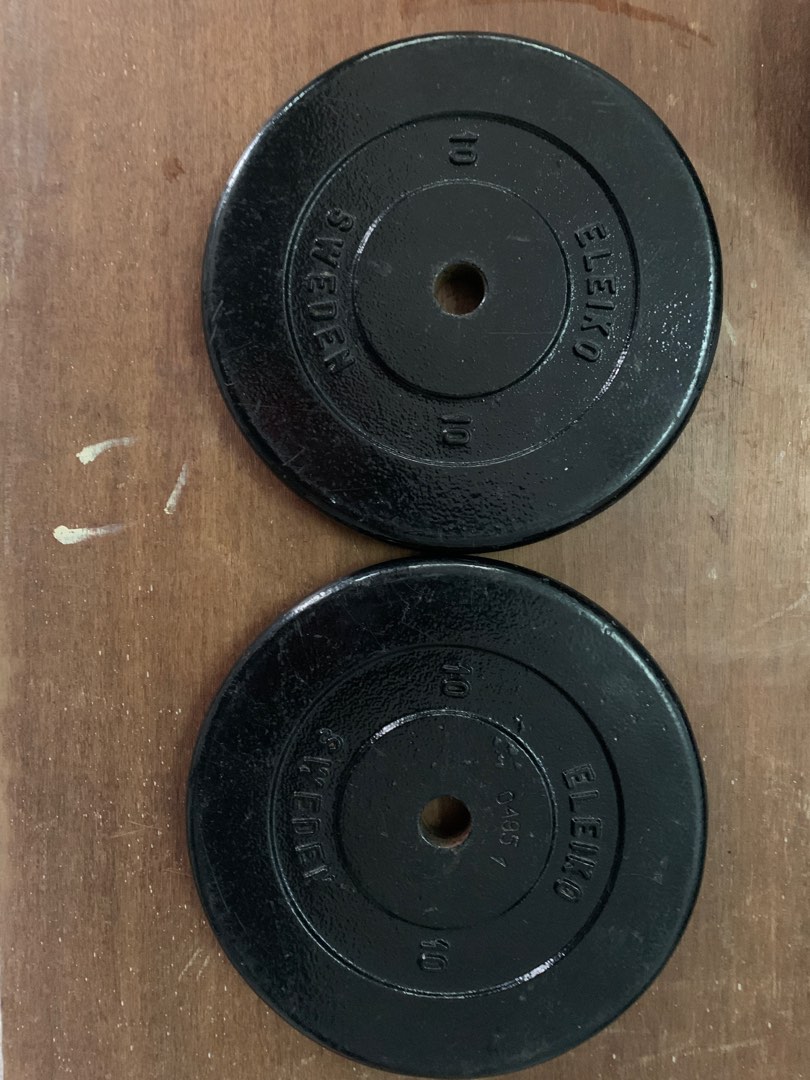 Eleiko 10kg Metal Weight Set, Sports Equipment, Exercise & Fitness ...