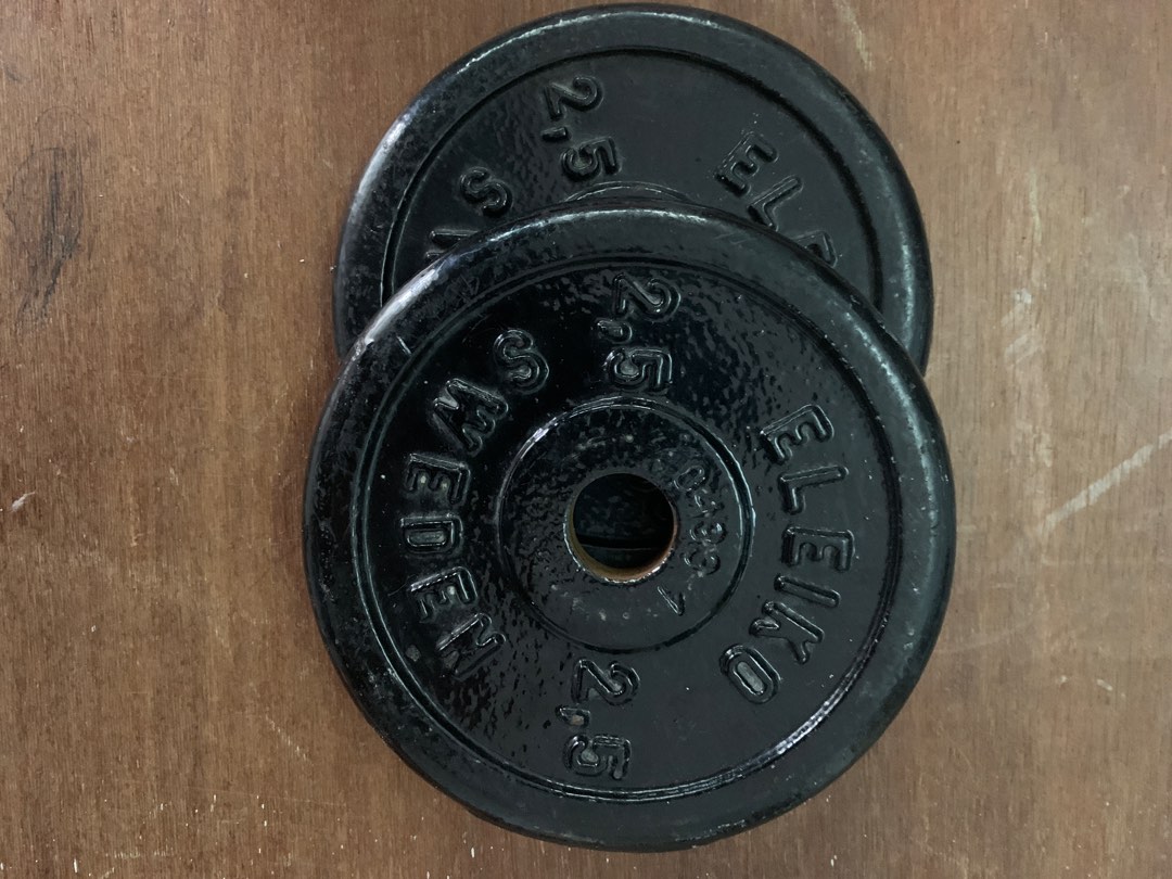 Eleiko 2.5kg Metal Weight Set, Sports Equipment, Exercise & Fitness ...