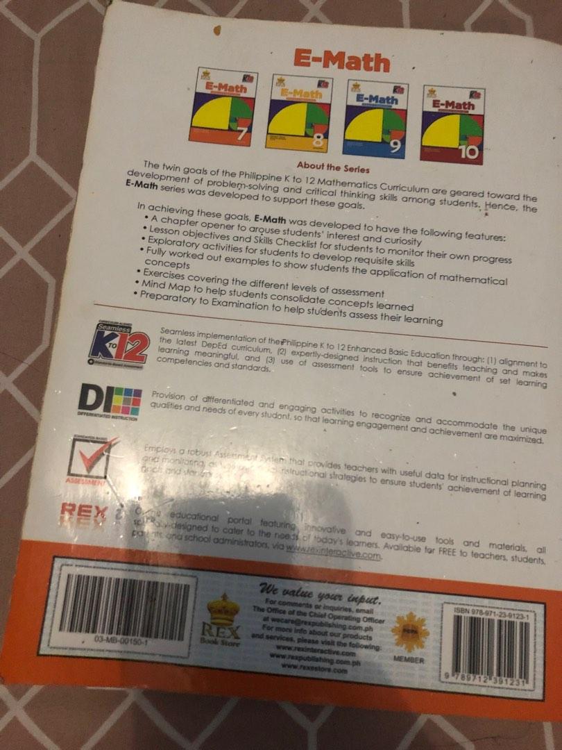 E-Math 7 ( grade 7 textbook), Hobbies & Toys, Books & Magazines ...