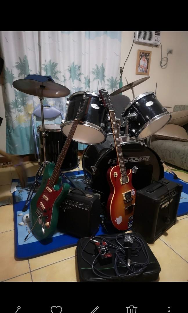 FERNANDO DRUMS WITH REMO HEADS WITH B8 CYMBALS, Hobbies & Toys, Music ...