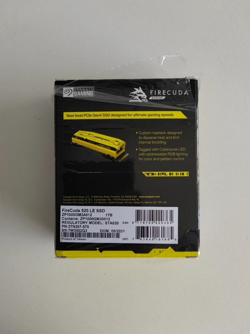 FireCuda 520 SSD Cyberpunk 2077 (Limited Edition), Computers & Tech ...