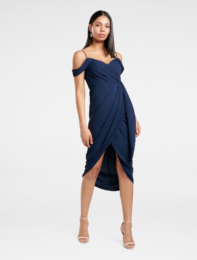 Forever New Hadley Waterfall Midi Dress, Women's Fashion, Dresses ...