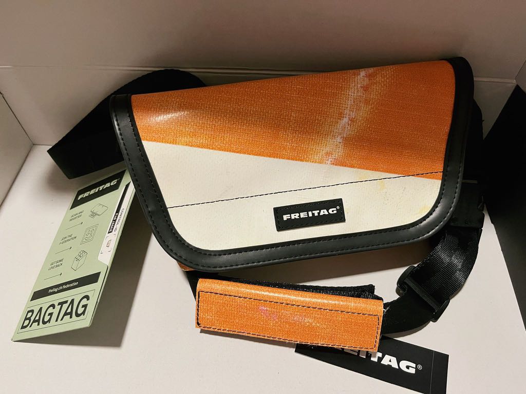 Freitag orange (Jamie), Men's Fashion, Bags, Sling Bags on Carousell