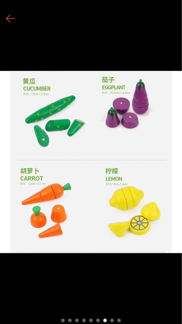 Fruits vegetable cutting set, Hobbies & Toys, Toys & Games on Carousell