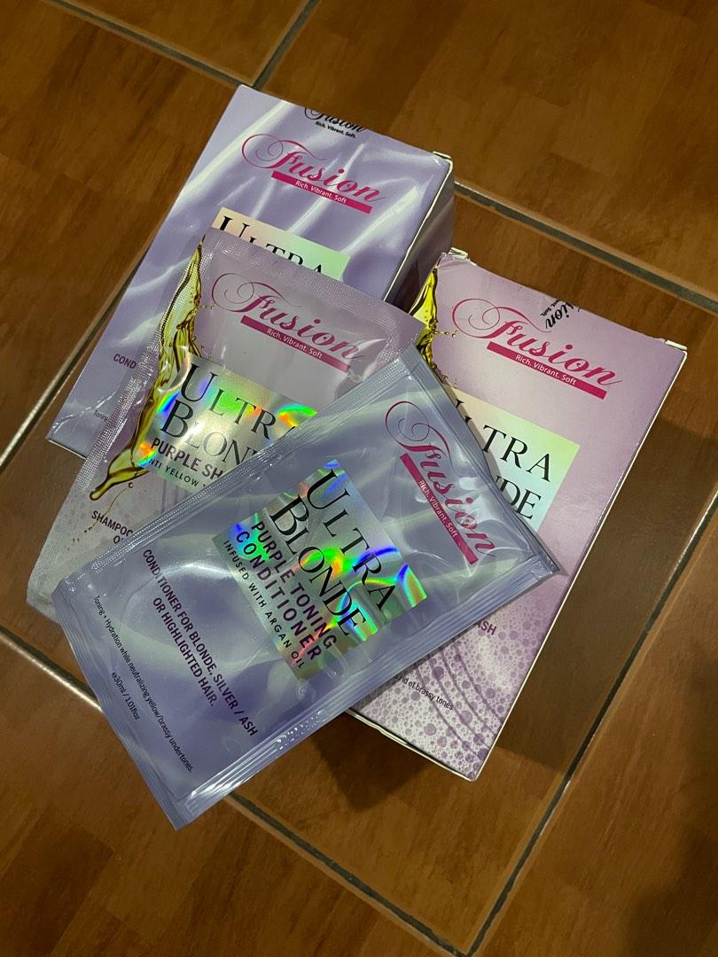 FUSION PURPLE SHAMPOO AND CONDITIONER Box of 10pcs, Beauty & Personal ...