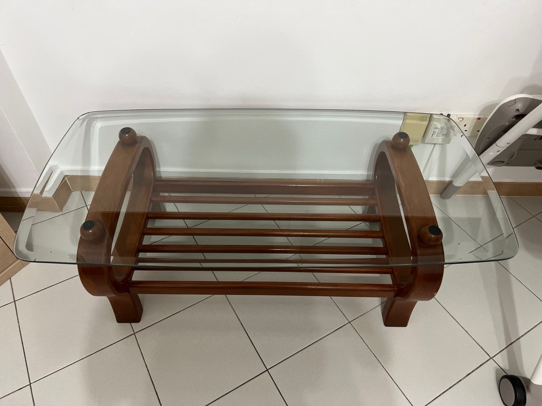 Giving away for free! Centre table with fine wood case..with 2 minor ...