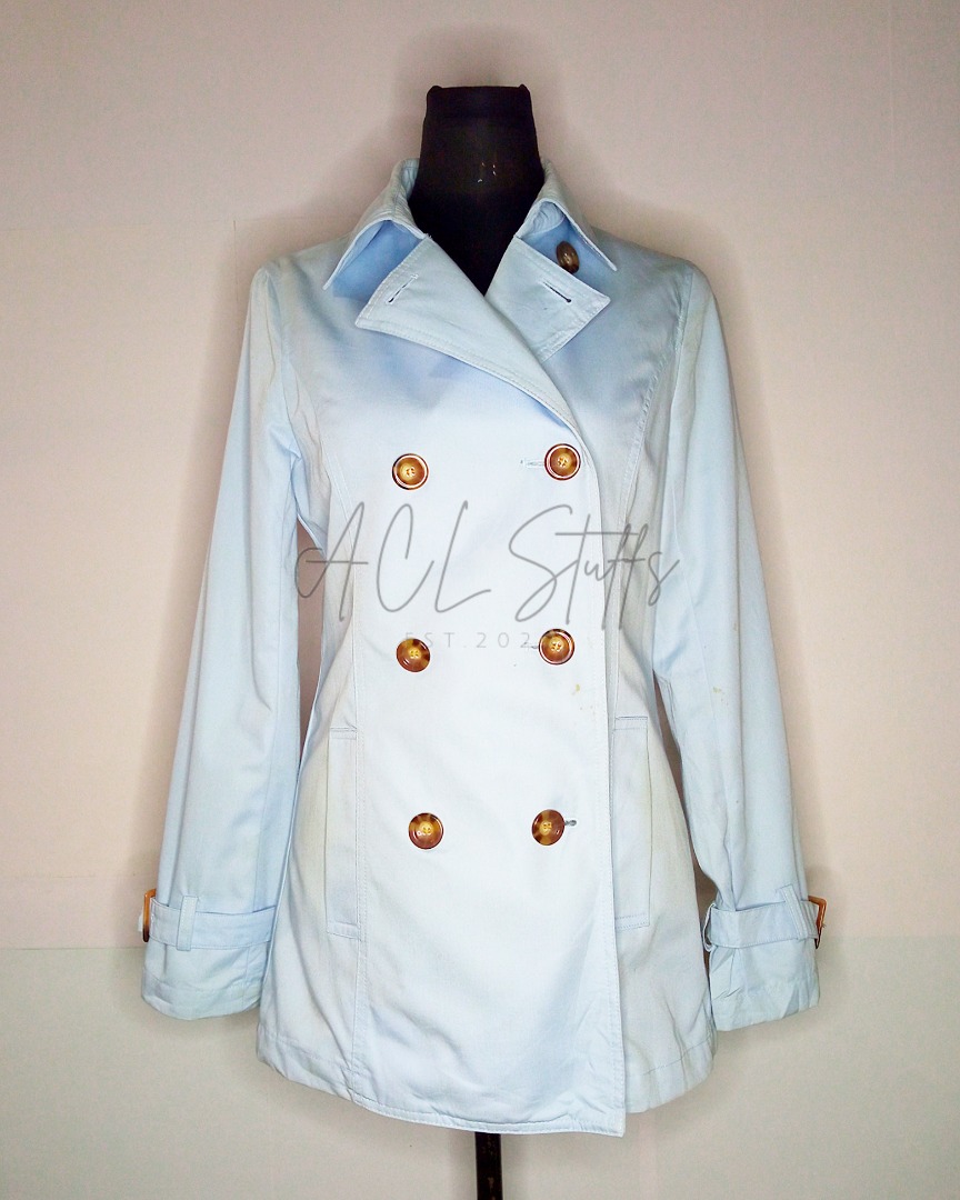 Glacier Light Blue Trenchcoat for Women from Japan, Women's Fashion ...