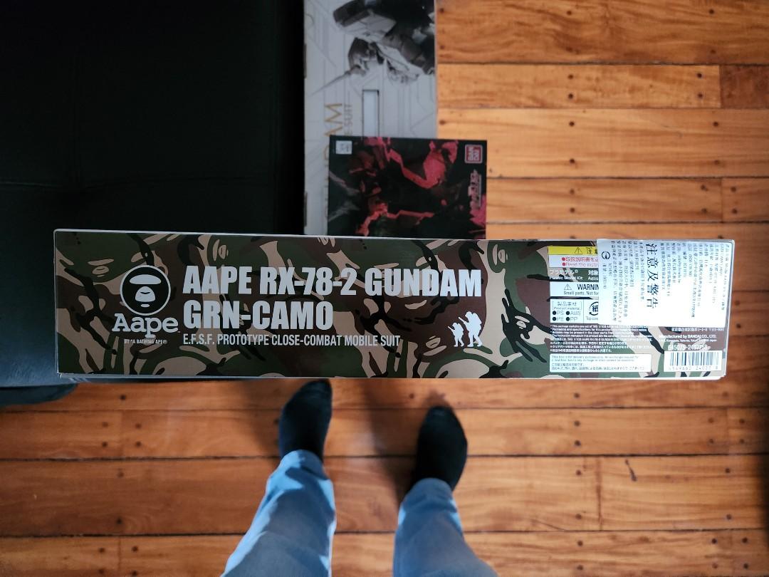 Gundam AAPE RX-78-2 Camo Bandai, Hobbies & Toys, Toys & Games on Carousell