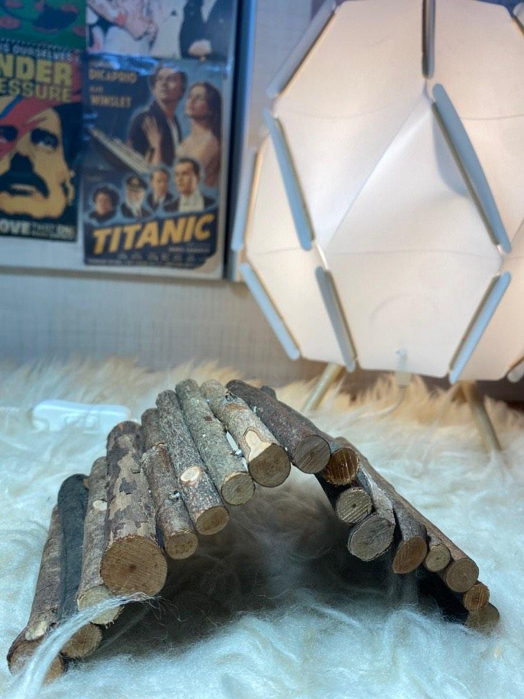 Hamster Wooden Bendy bridge + log bridge, Pet Supplies, Homes & Other ...