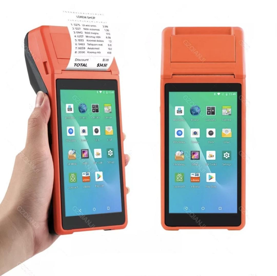 Handheld Android Pos Pda Terminal With 1d Barcode Scanner Reader Machine Thermal Receipt Bill