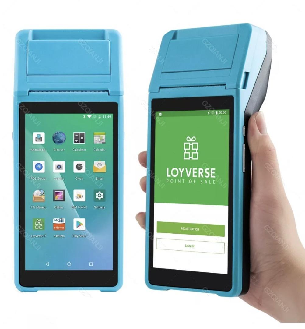 Handheld Android Pos Pda Terminal With 1d Barcode Scanner Reader Machine Thermal Receipt Bill