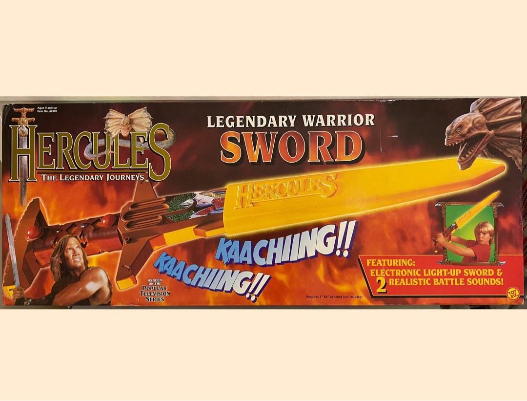 HERCULES LEGENDARY WARRIOR SWORD ，大力士，大力戰神，海格力斯，長約 30吋，發聲，有光，劍，激光劍, 興趣及 ...