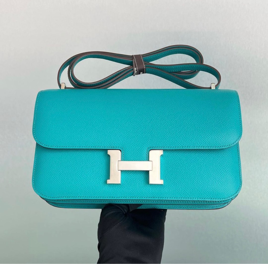 Hermes Constance Elan Blue Poan Epsom Phw, Luxury, Bags & Wallets on ...