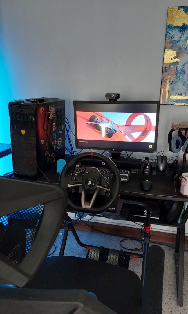Hori APEX RWA Steering Wheel and Foldable Mount, Video Gaming, Gaming ...