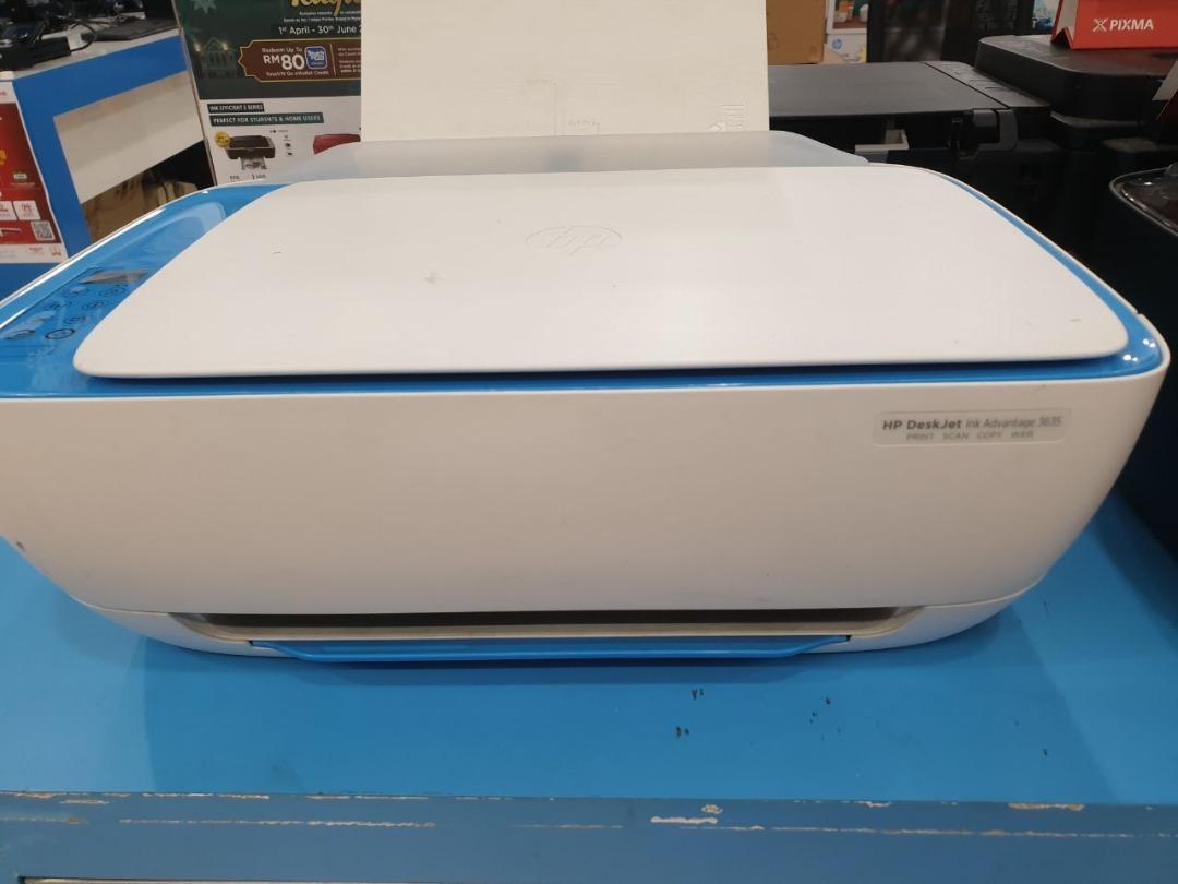 HP DeskJet Ink Advantage 3635 All-in-One Printer, Computers & Tech ...