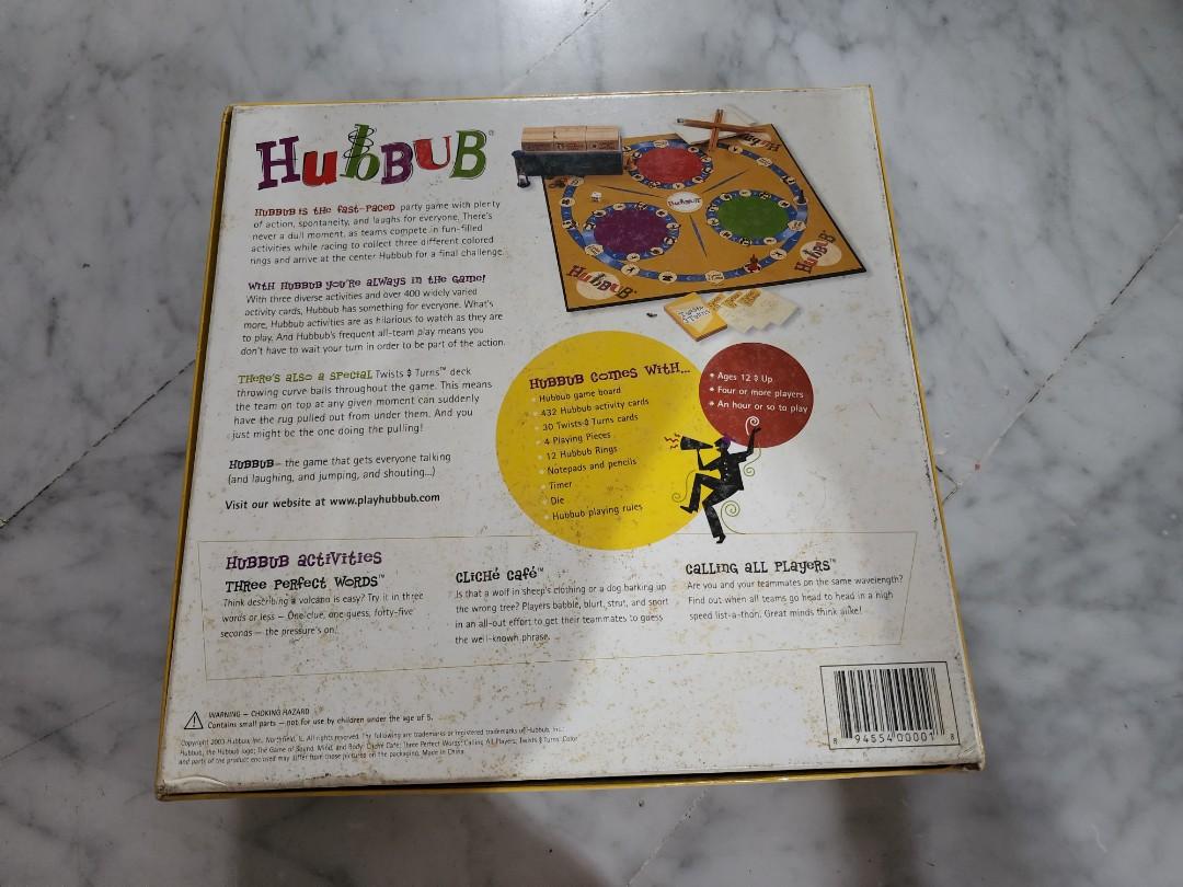 Hubbub Board Games, Hobbies & Toys, Toys & Games on Carousell