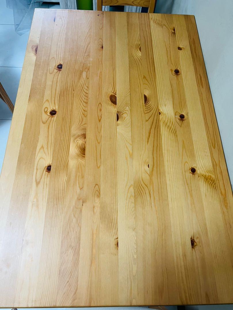 IKEA LERHAMN Dining Table with 4 chairs, Furniture & Home Living ...