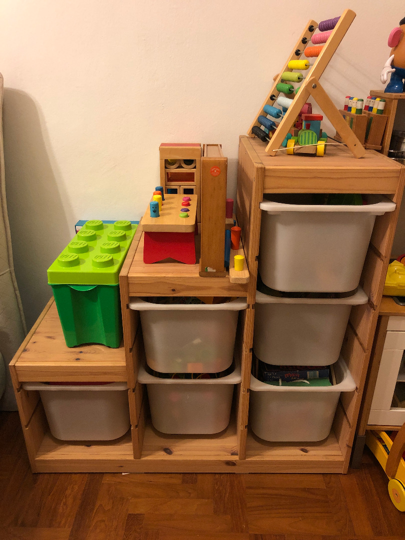 Ikea Trofast Shelf Frame Stained Pine colour, Furniture & Home Living ...