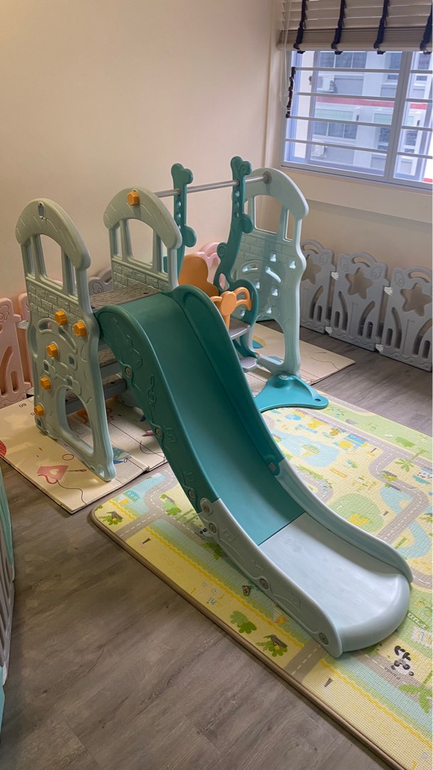 3 in 1 Slide, Swing & Basketball Hoop set, Babies & Kids, Infant ...