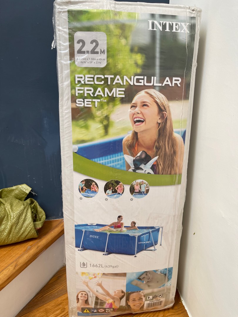 Intex Rectangular Outdoor Pool, 傢俬＆家居, 戶外家具 - Carousell