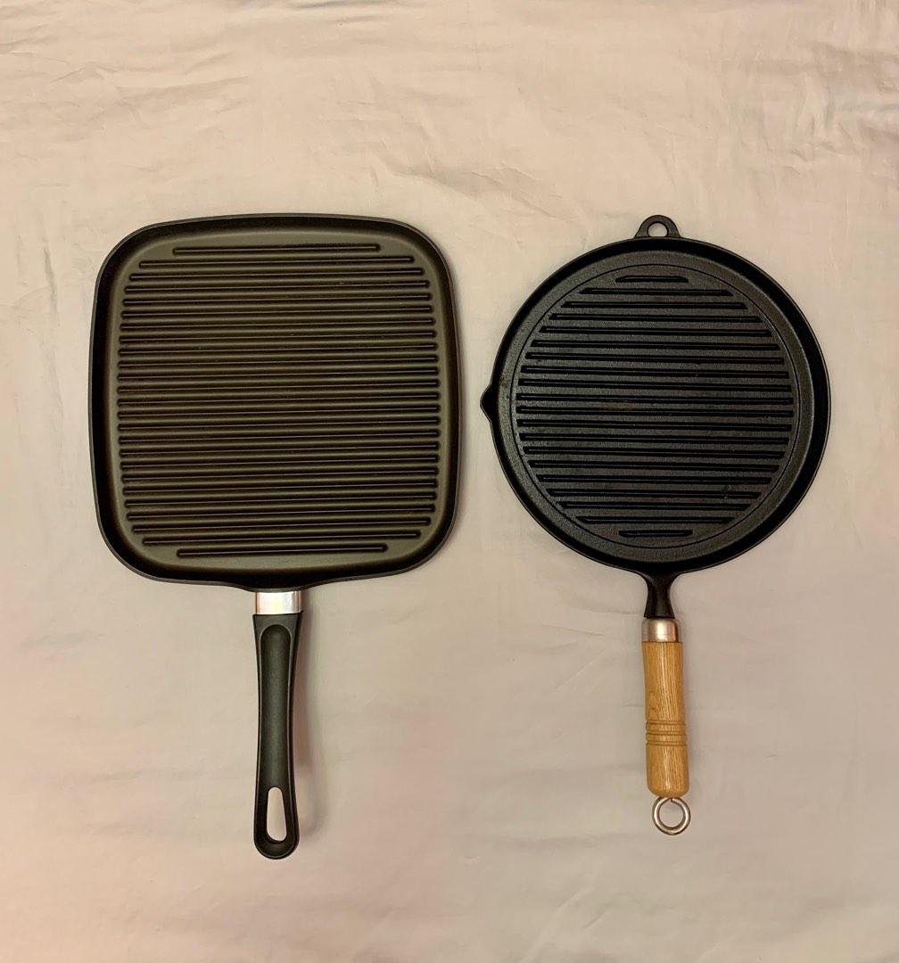 Iwachu Scanpan grill griddle pans cast iron non stick 25cm 28cm ...
