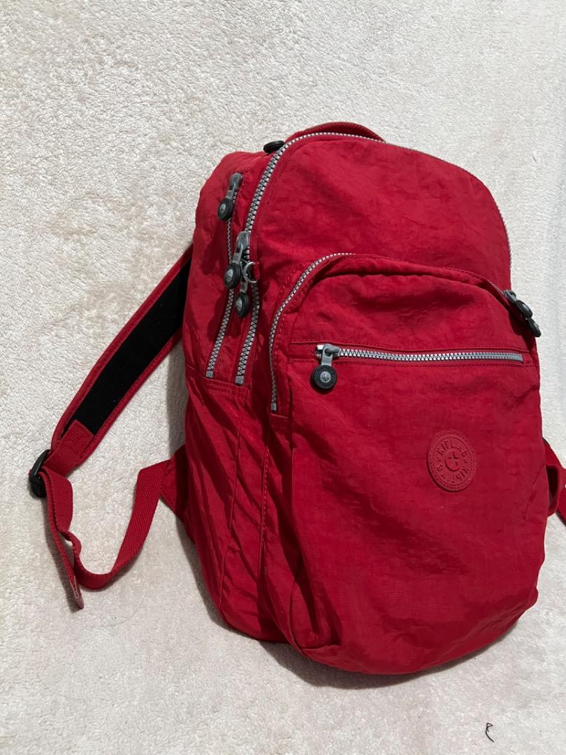 Kipling Seoul Red Backpack, Women's Fashion, Bags & Wallets, Backpacks ...