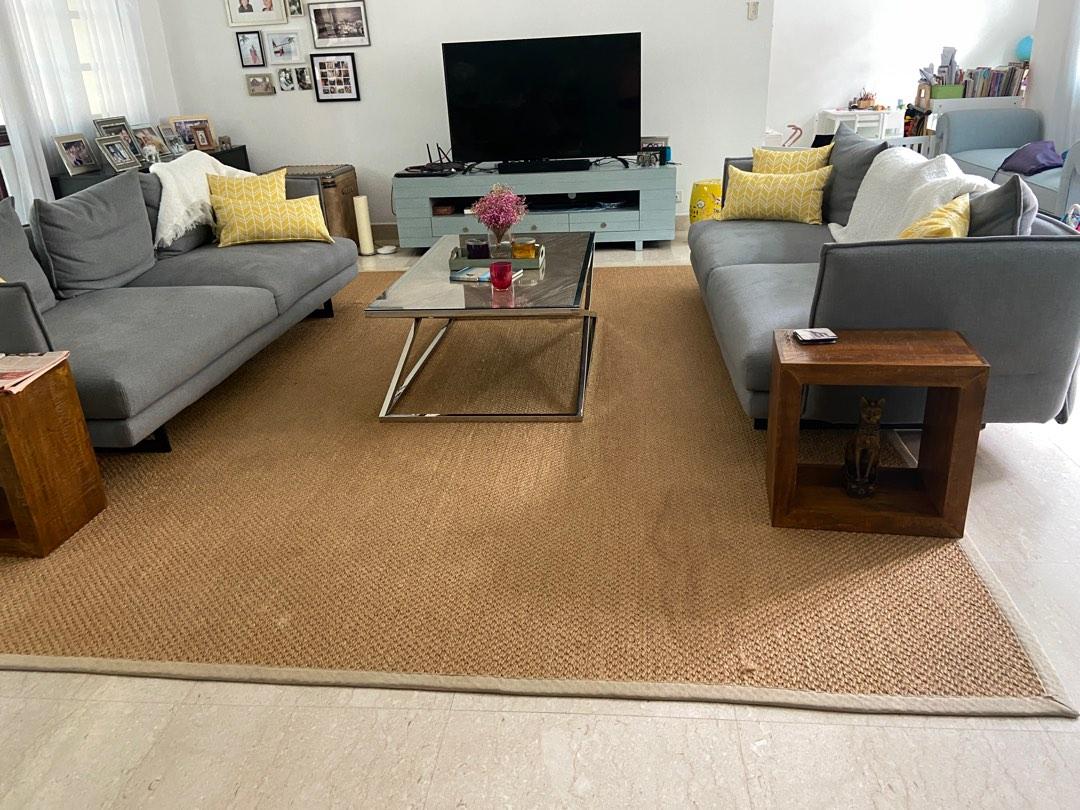 Large jute carpet 3m x 4m, Furniture & Home Living, Home Decor, Carpets ...