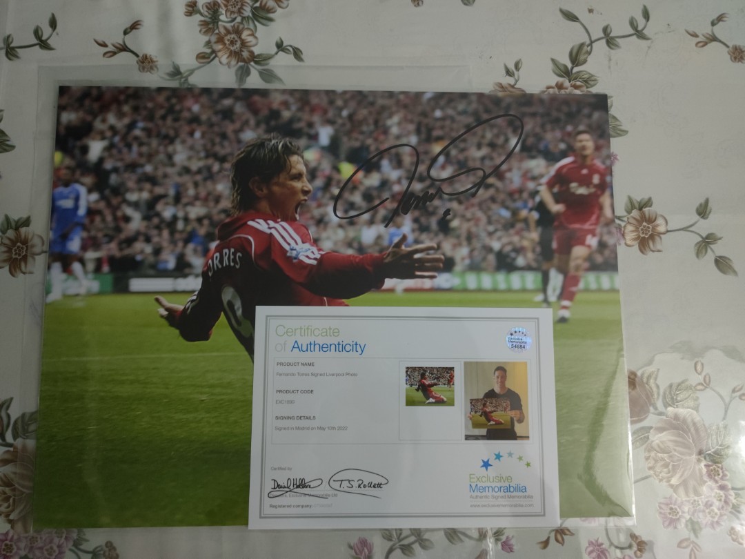 [Last 1 stock] Fernando Torres Signed Liverpool Football Photo: Anfield ...