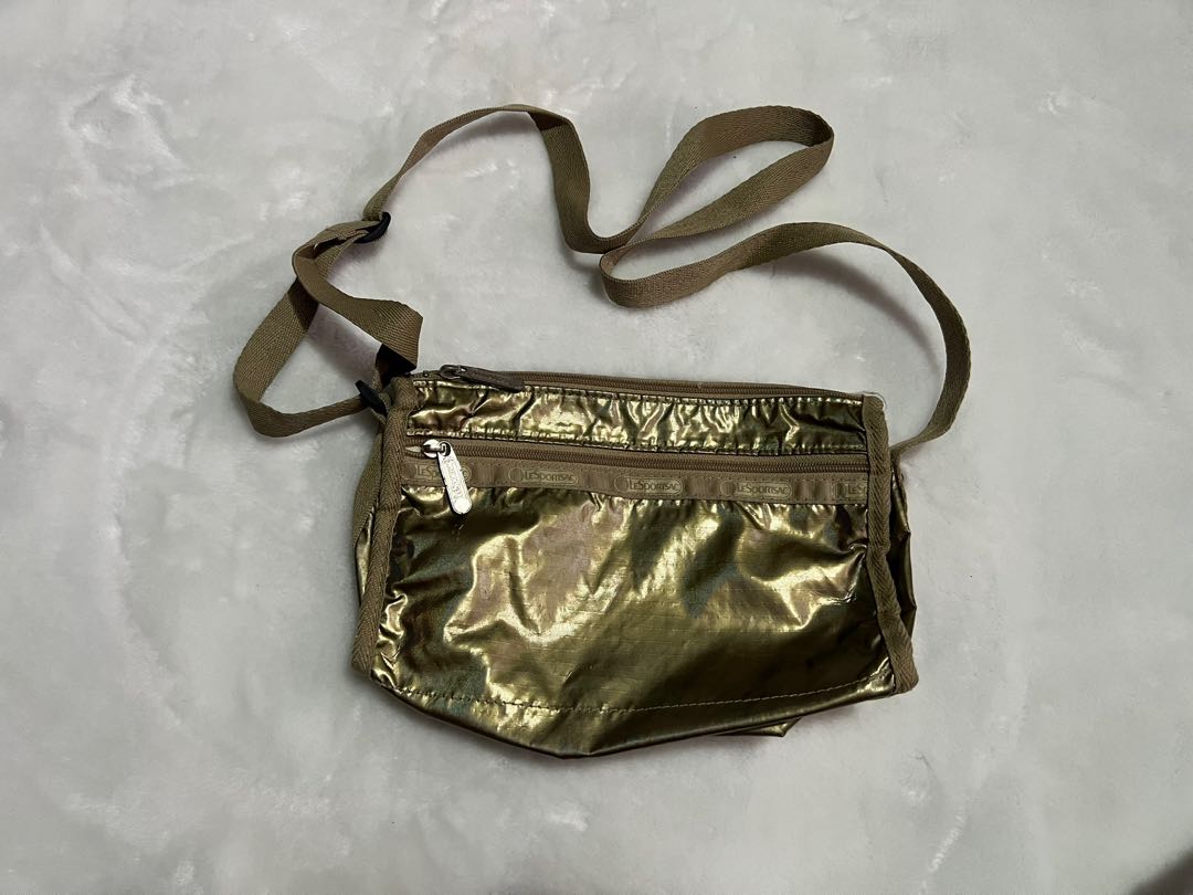 Lesportsac gold sling bag, Women's Fashion, Bags & Wallets, Cross-body ...