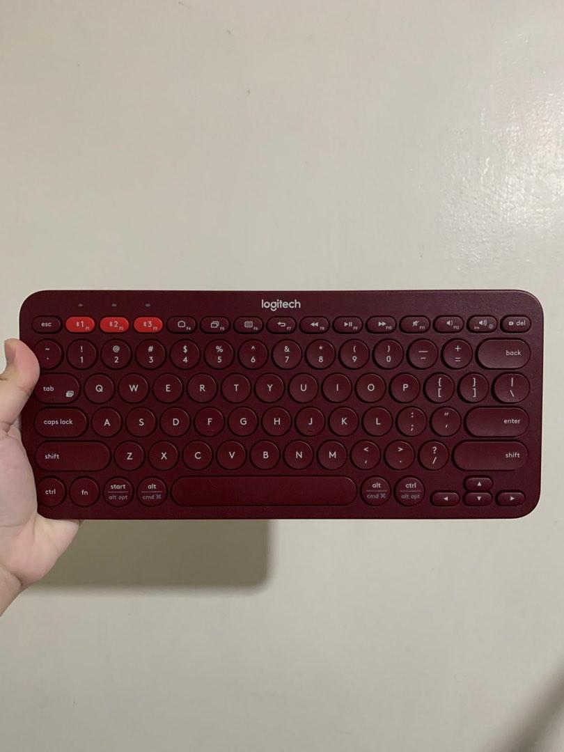 Logitech K380 Keyboard in Red w/ Case included, Computers & Tech, Parts ...