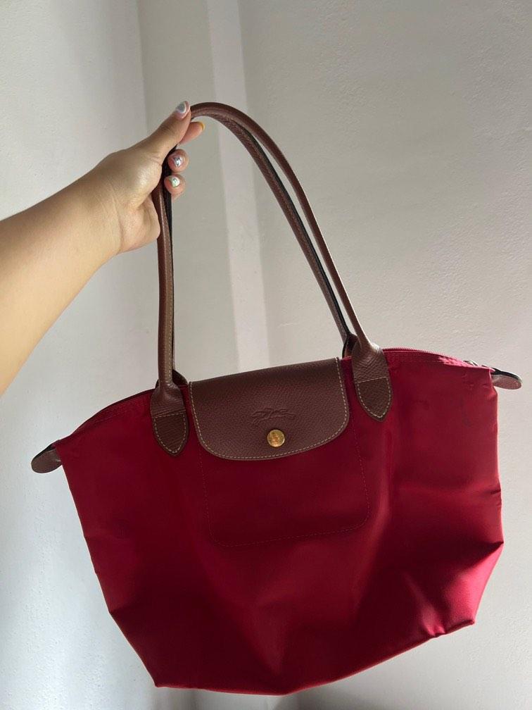Longchamp Red Le Pliage in Red (S), Women's Fashion, Bags & Wallets ...
