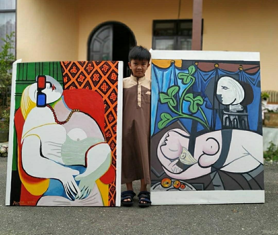 Lukisan repro Pablo Picasso, Desain & Kerajinan Tangan, Karya Seni di ...