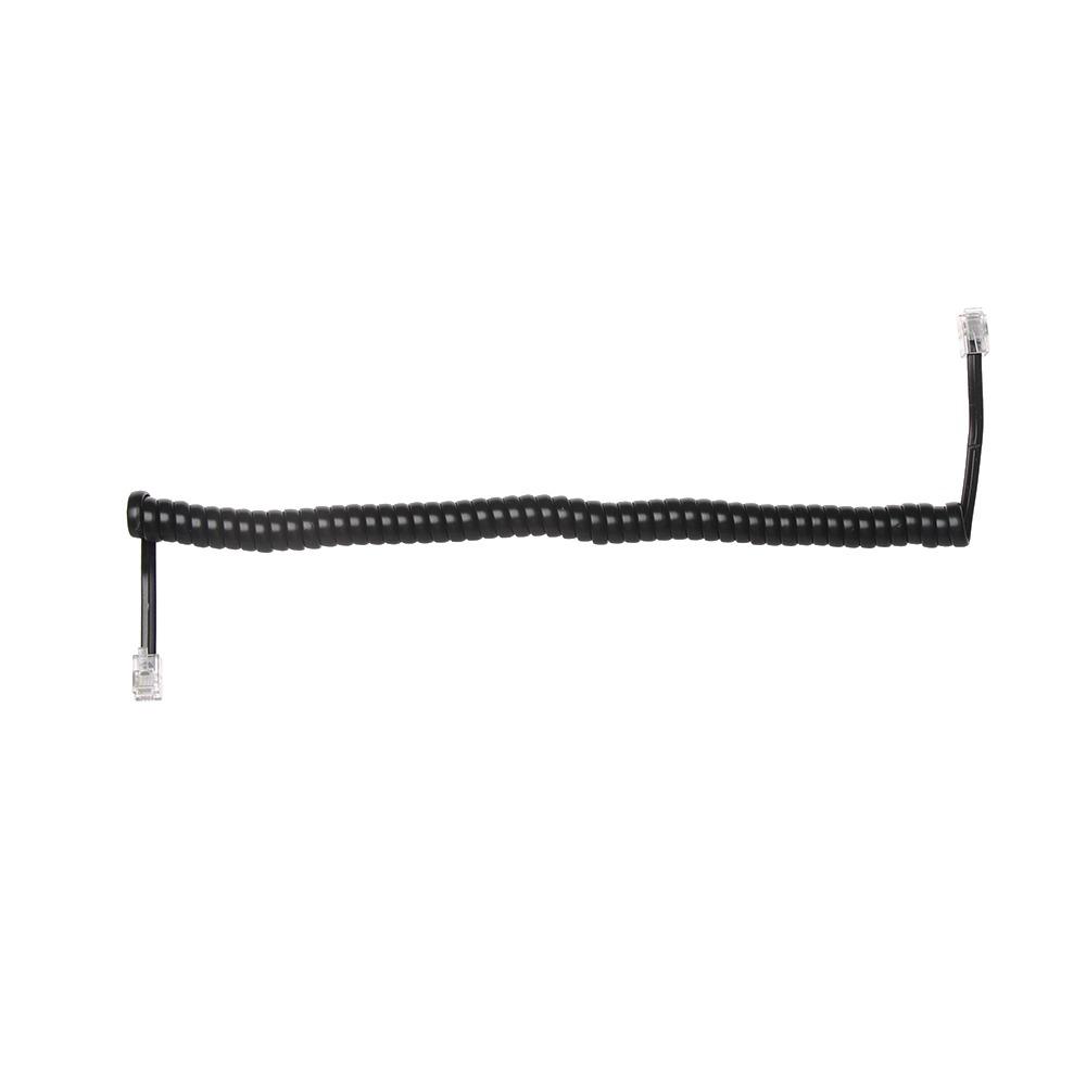 LY Black Handset Line Coiled Connector Wire Telephone Cord Cable White ...