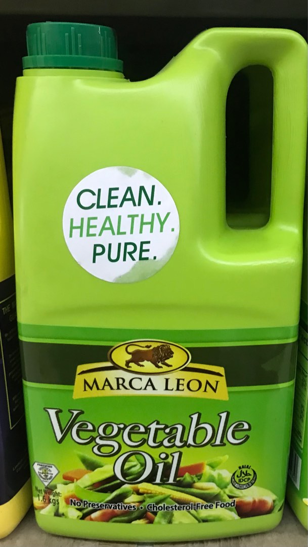 Marca Leon Vegetable Oil 1.6kgs Cholesterol-Free Food, Food & Drinks ...
