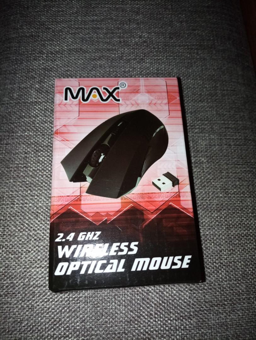 max 2.4ghz wireless optical mouse, 電腦＆科技, 電腦周邊及配件, 電腦滑鼠及相關產品 - Carousell