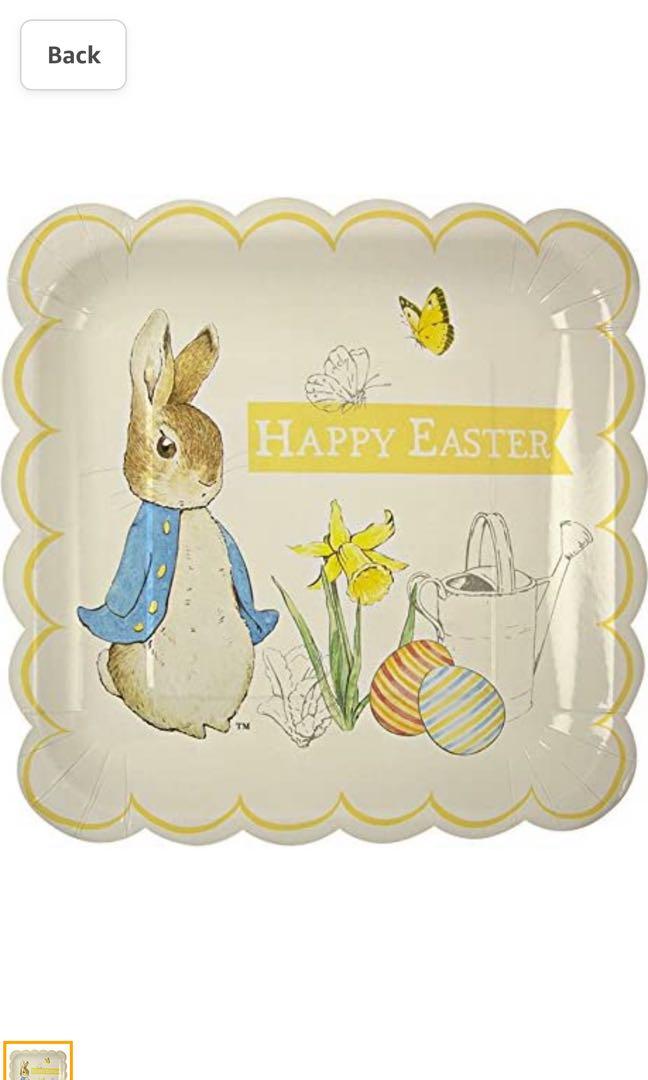 Meri Meri Easter Peter Rabbit Scallop Edge Plates Large, Hobbies & Toys ...