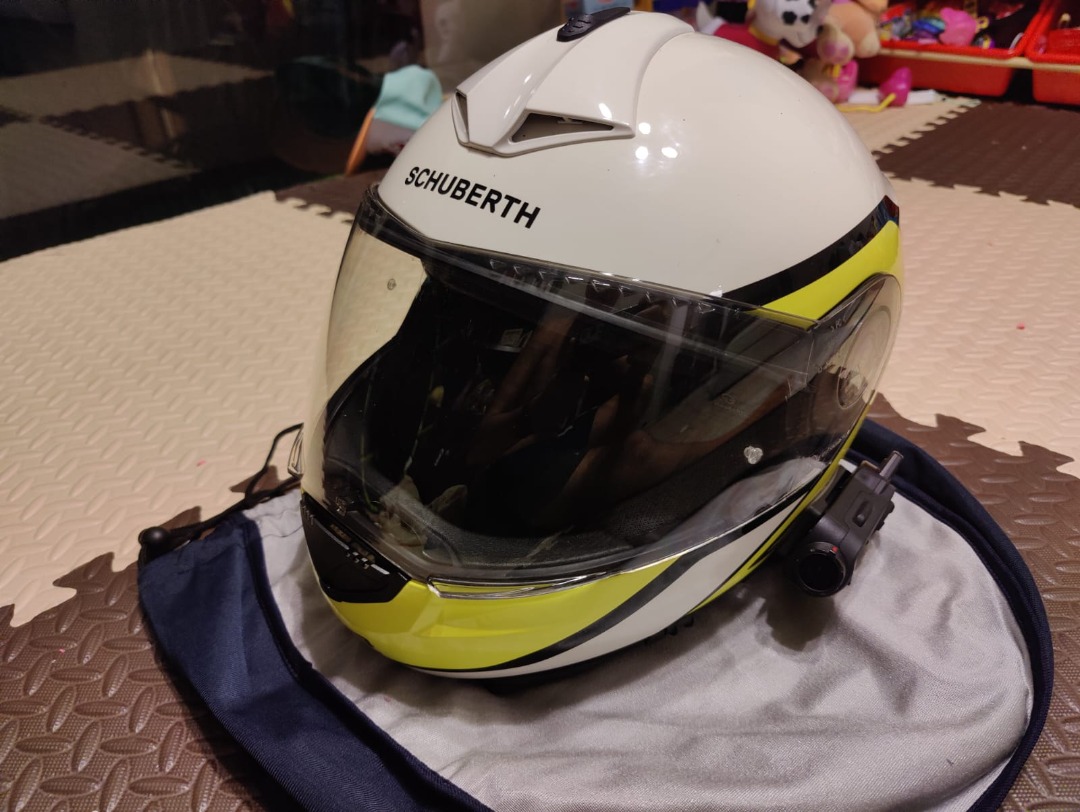 Modular Helmet Schuberth C3 Pro - Size: XL + Intercom Bluetooth Sena ...