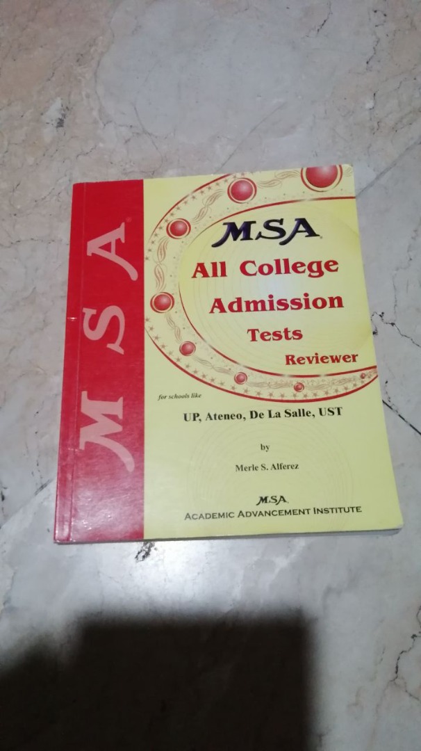 MSA All College Admission Tests | College Entrance Test (CET) Reviewers ...