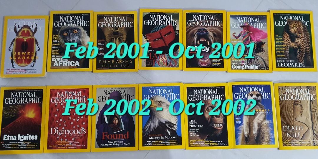 National Geographic 2001-2002 editions, Hobbies & Toys, Books ...
