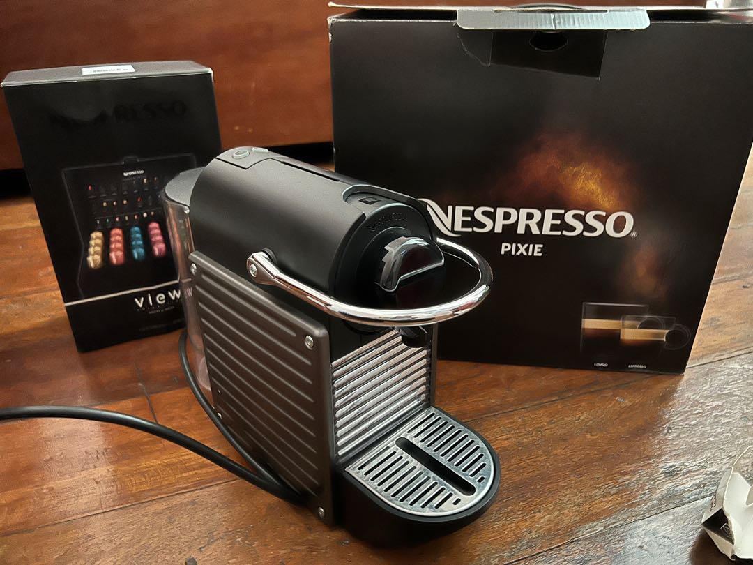 Nespresso Pixie with Nespresso View pod holder, TV & Home Appliances ...
