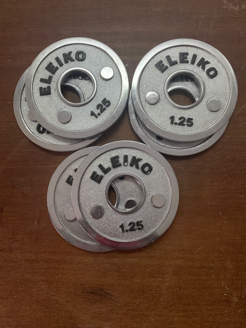 New Eleiko 1.25kg Weight Set (3 pairs left), Sports Equipment, Exercise & Fitness, Weights ...