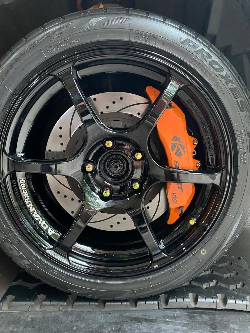 Original Advan racing 17" rims, Car Accessories, Tyres & Rims on Carousell