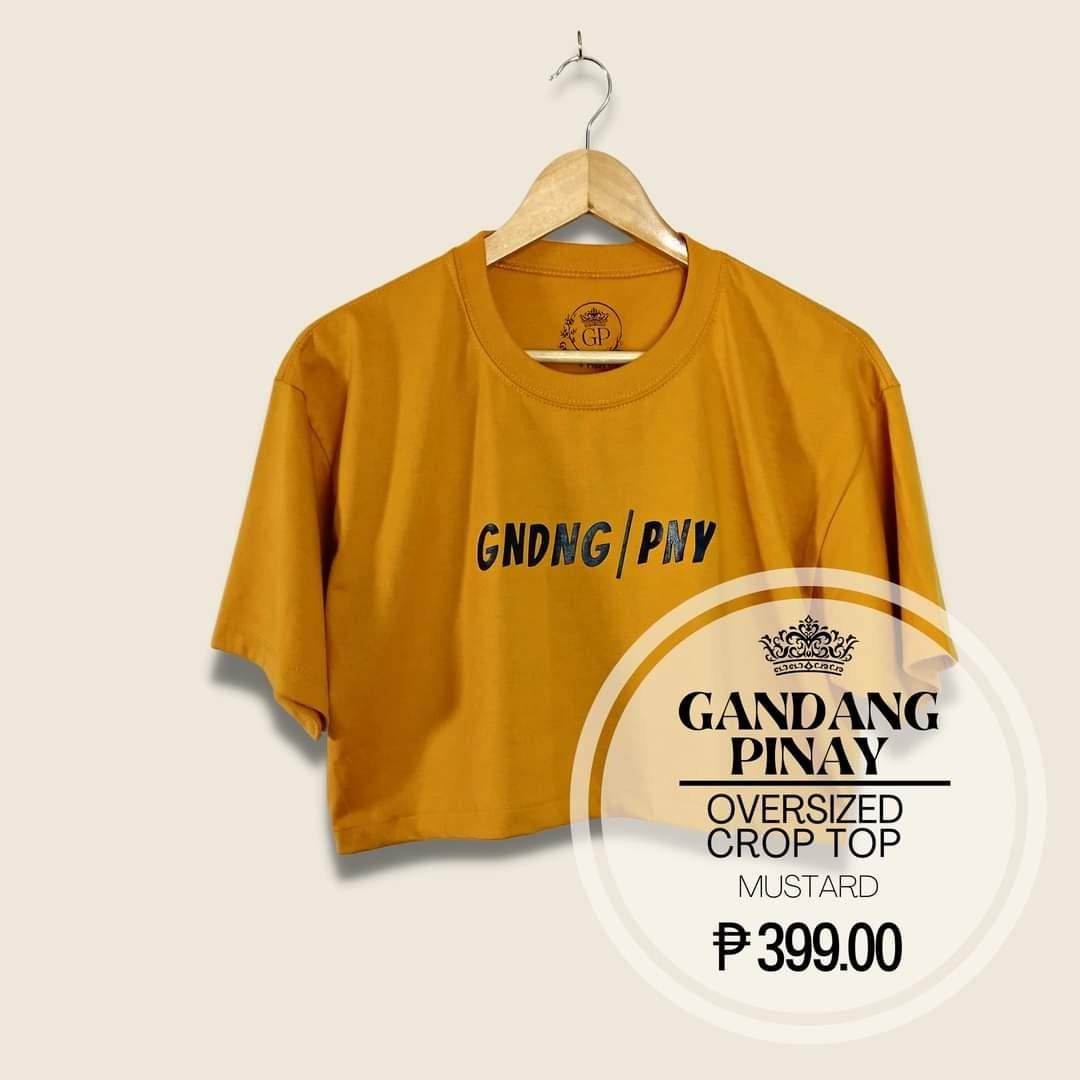 Oversized Crop Top Shirt Gandang Pinay, Women's Fashion, Tops, Shirts ...