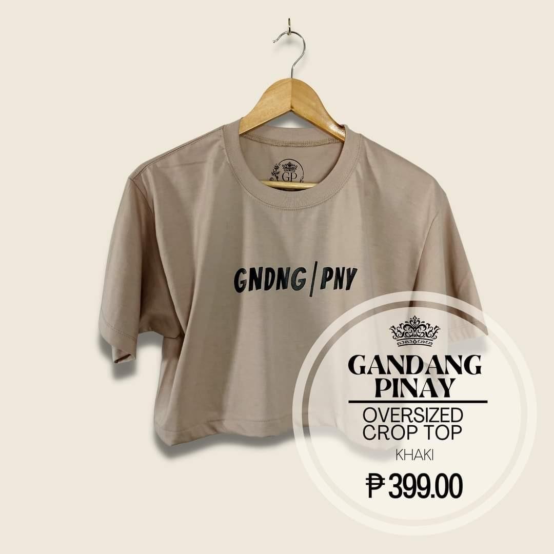 Oversized Crop Top Shirt Gandang Pinay, Women's Fashion, Tops, Shirts ...