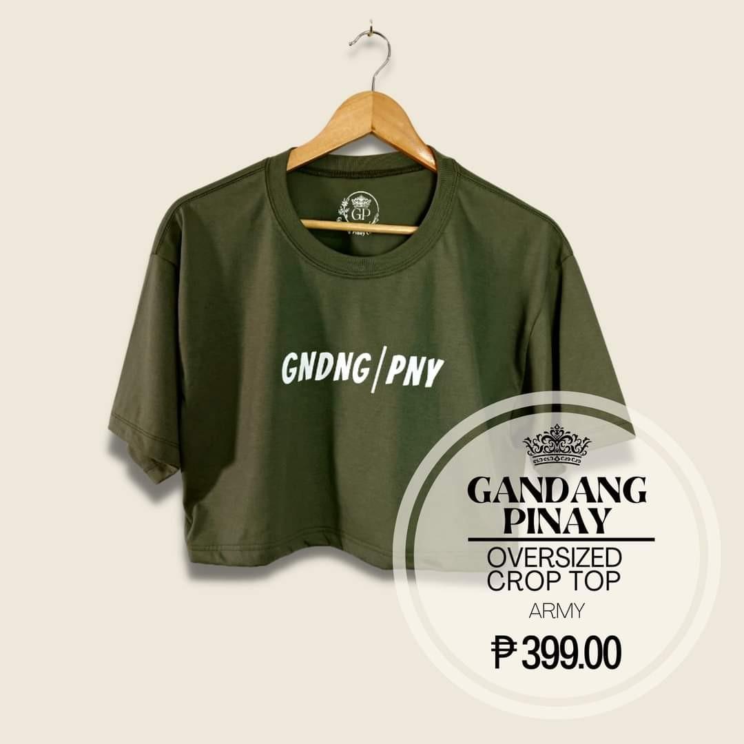 Oversized Crop Top Shirt Gandang Pinay, Women's Fashion, Tops, Shirts ...