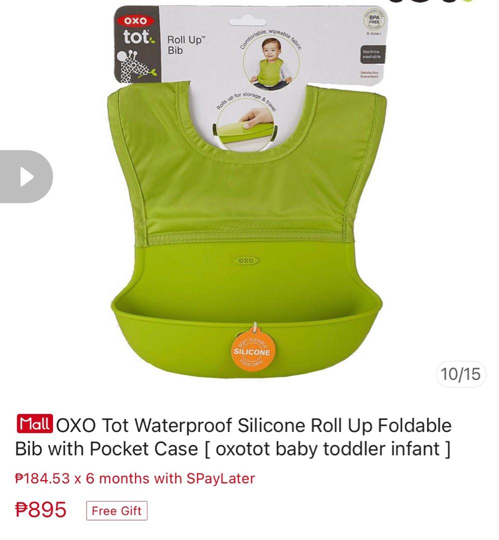 OXO Tot Waterproof Foldable Bib and Transition Cup, Babies & Kids ...