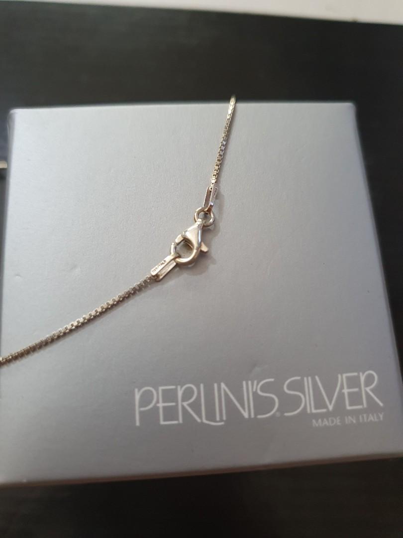 Perlini's Silver Heart Gem Necklace, Women's Fashion, Jewelry ...