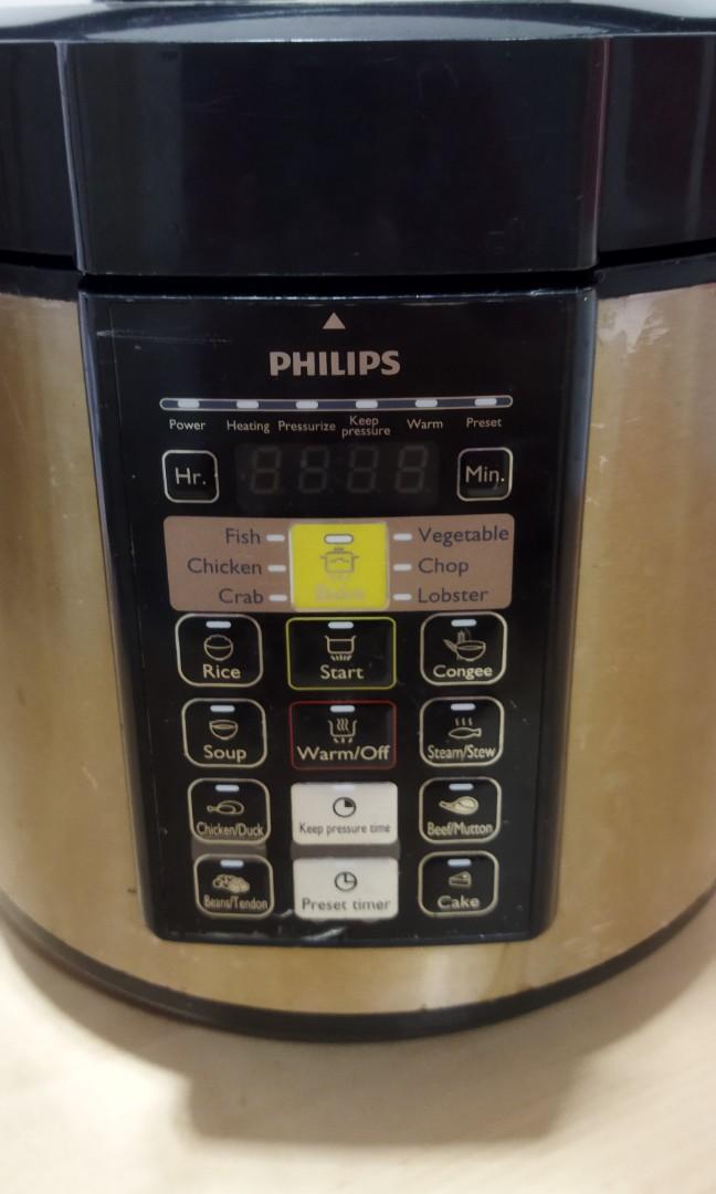 Philips Pressure Cooker 6Litres, TV & Home Appliances, Kitchen ...